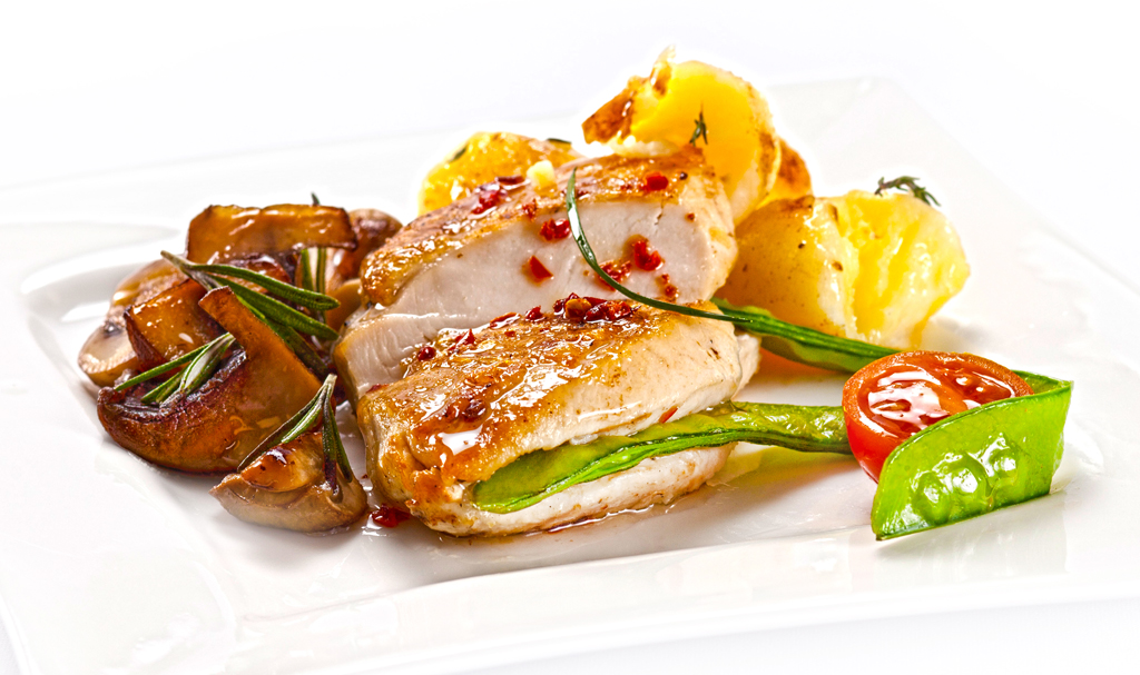Latvian-style chicken breasts. Chicken breasts with potatoes